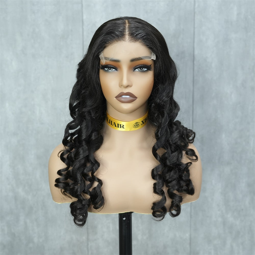 XBL Hair Miss Flawless Tiny Knots 5x5 HD Lace Wand Curl Wig 100% Human