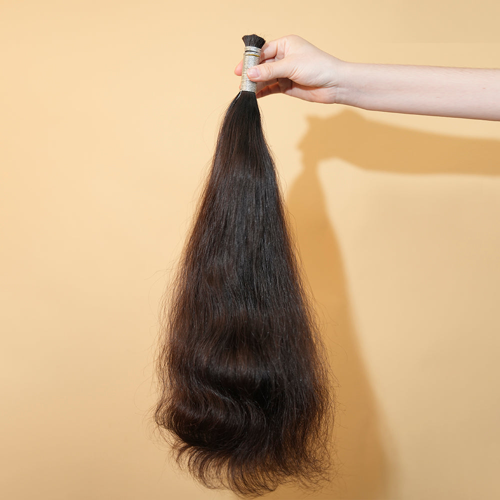 XBLhair Miss Attractive Raw Natural Inborn Wavy Braiding Hair Bulk 3 B ...