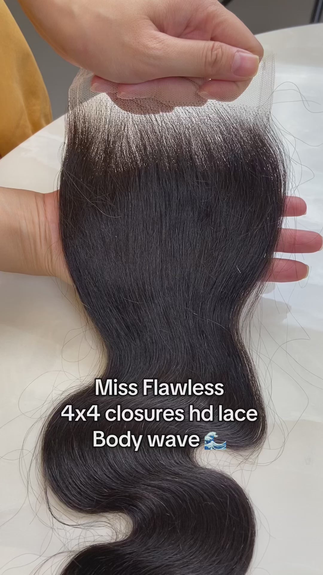 XBL Hair Miss Flawless 4x4 HD Lace Cloure Body Wave Free Part 100% Hum