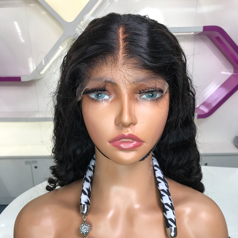 Glueless 5x5 HD Closure Wig Pineapple Wave with Bleached Knots – XBL Hair